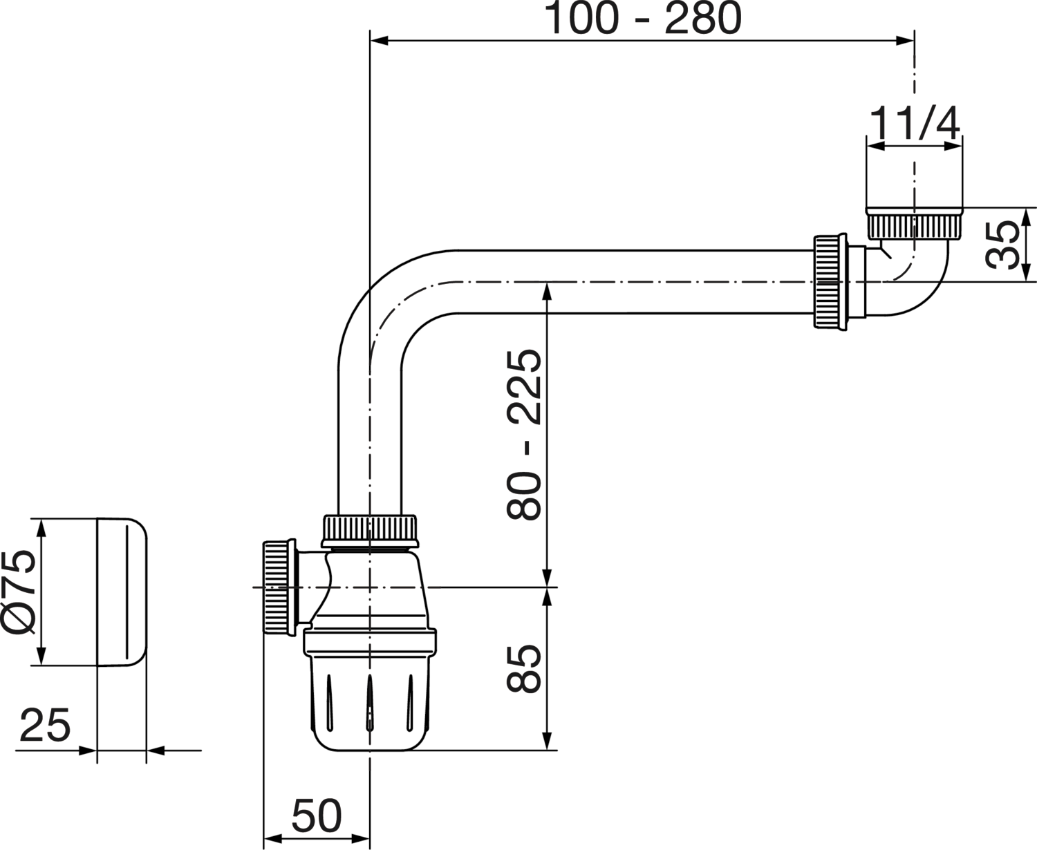 Bottle odour trap | viega.sg
