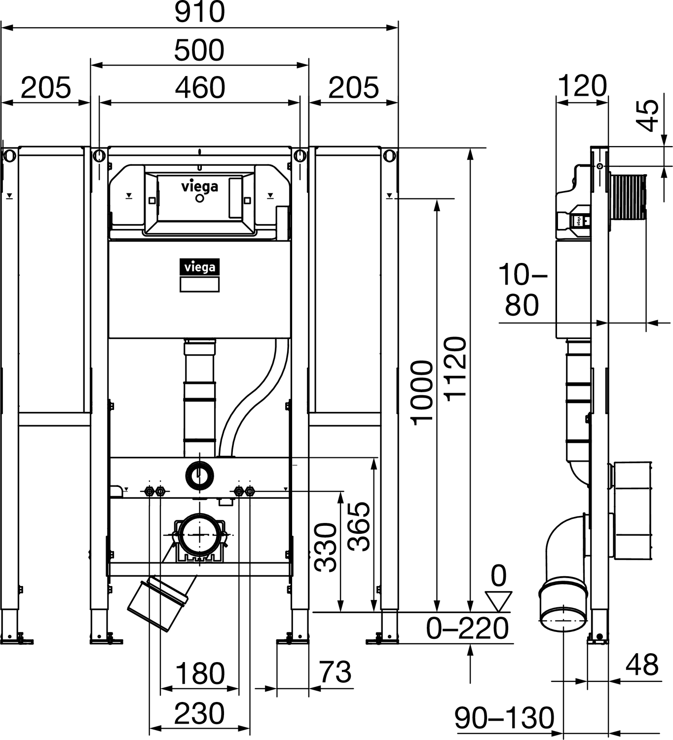 Prevista Dry WC element | viega.sg