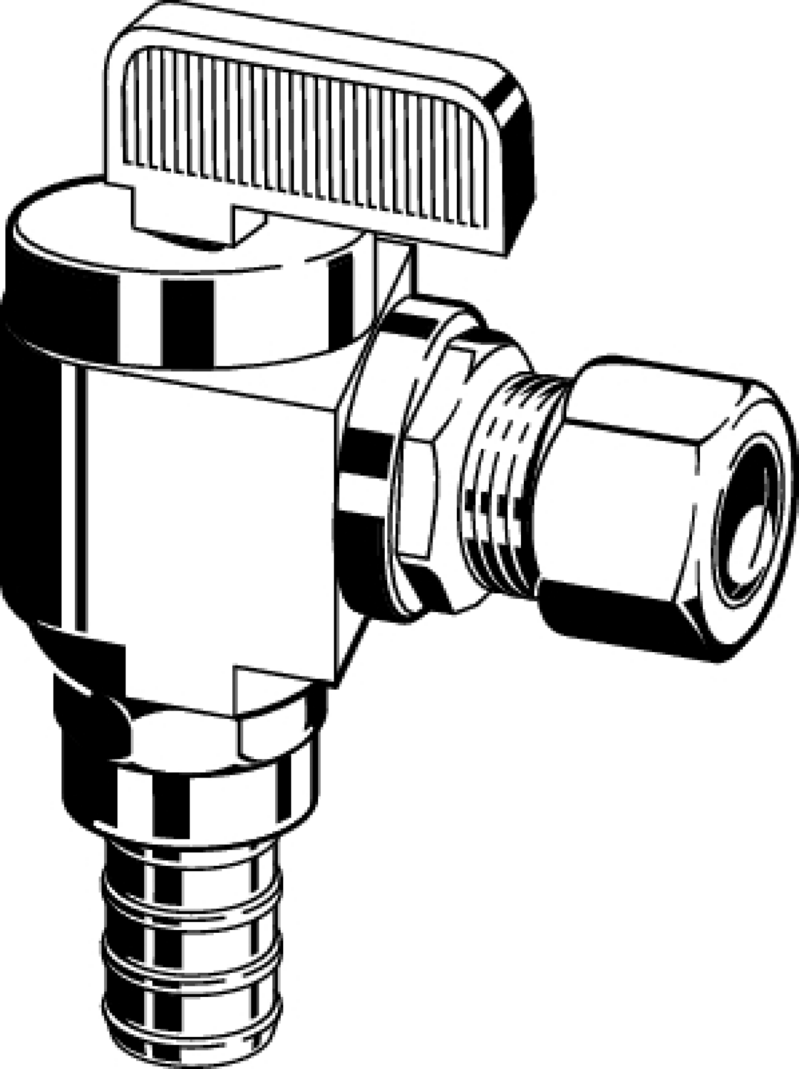 Viega PureFlow Crimp stop valve V5064ZL | viega.us