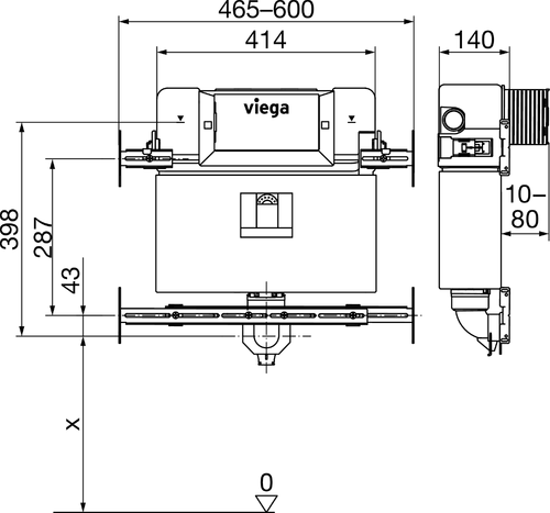 Prevista Pure concealed cistern 3L | Viega